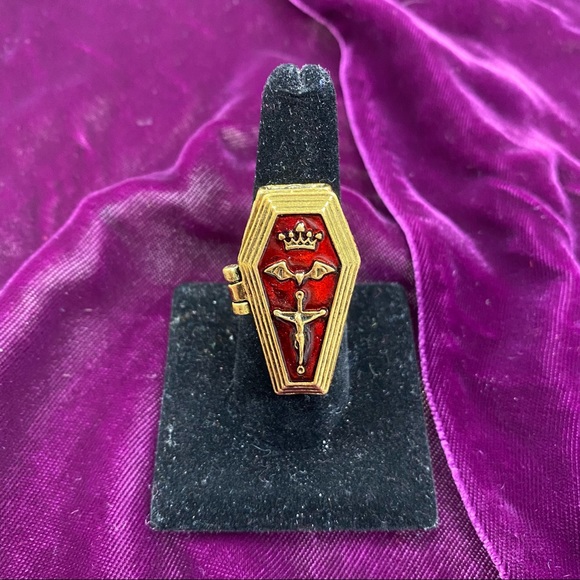 Jewelry | Poison Coffin Ring Red Gold Adjustable | Poshmark